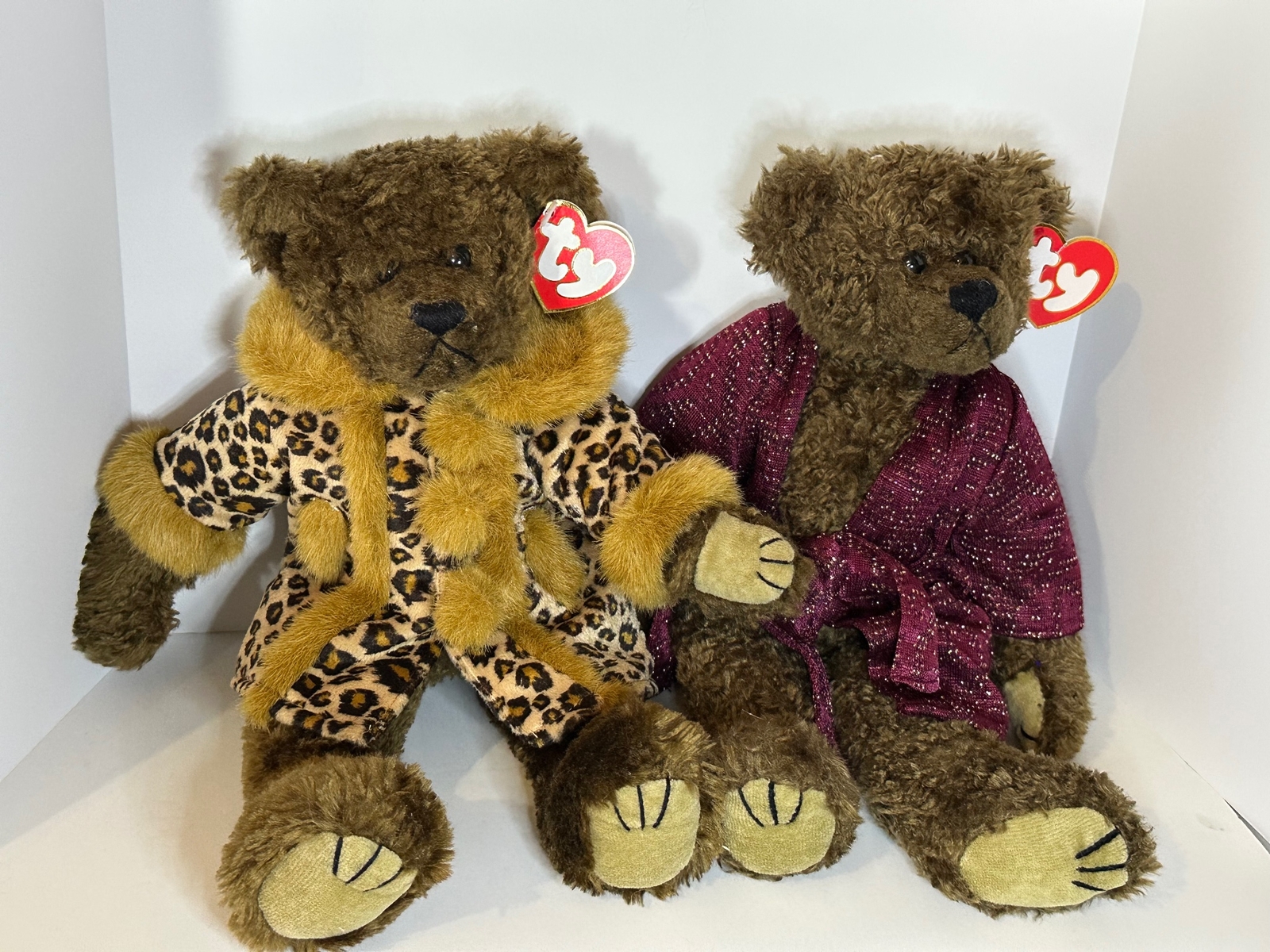 2x Tyrone ~ TY Beanie ~ Leopard Print Pimp Coat Red Glitter Robe Suave ...