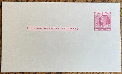 NOS 2 cent Benjamin Franklin stamped postcard, unused, uncirculated ...