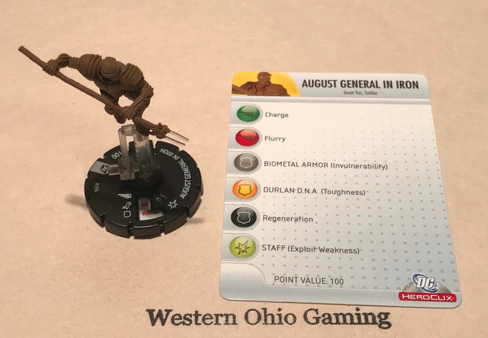 Heroclix August General In Iron #034 USED DC Justice League Single ...