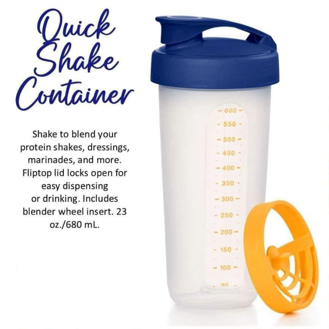 Tupperware Quick Shake Container Blend Dark Blue 23oz BRAND NEW | eBay