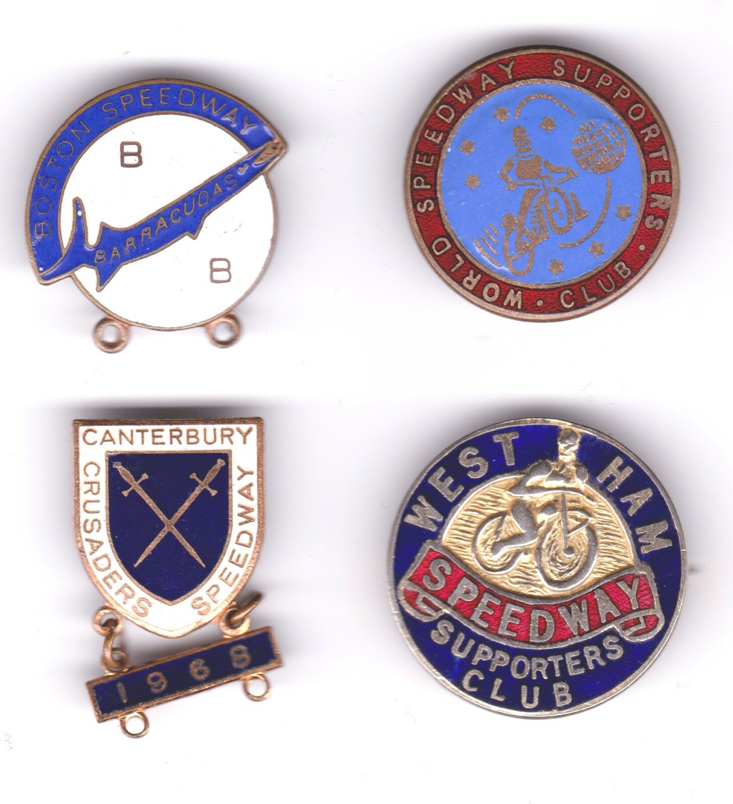 Speedway Badges Canterbury Crusader, Boston Barracudas, World Speedway ...