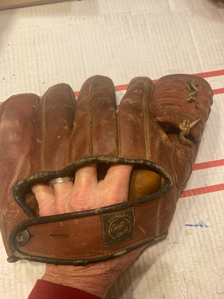 RARE ANTIQUE SONNETT SPLIT FINGER BASEBALL GLOVE, BOB DOERR AUTOGRAPH! EX+, READ | eBay