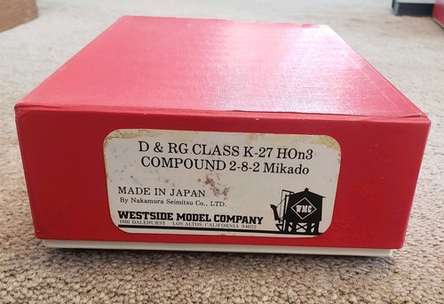 D&RGW 2-8-2 Mikado Compound K-27 Westside Model Company Brass Japan | eBay
