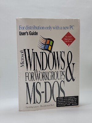 Microsoft Windows For Workgroups & MS-DOS + Floppy Disks & Product ID ...