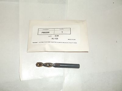 New Lawson 98970 Regency Jobber Drill Bit, 8mm dia, 2 FL, Gold Finish ...