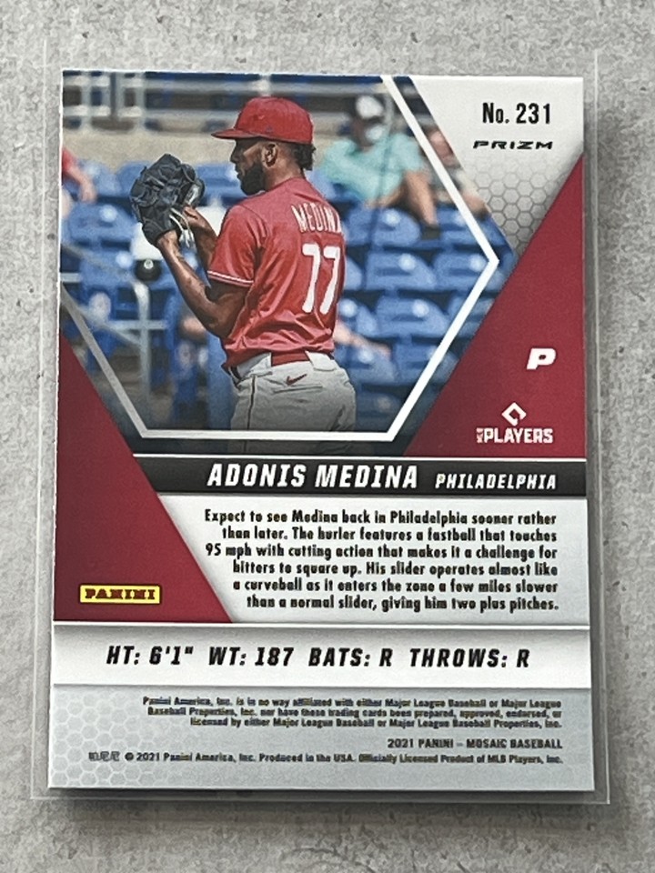 2021 Panini Mosaic Adonis Medina #231 Philadelphia Phillies | eBay