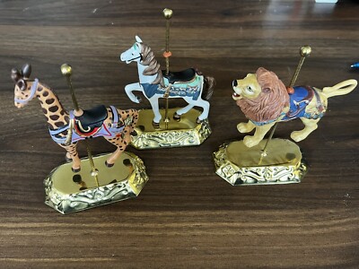 1990 Jack Hou Carousel Collection Horse / Lion / Giraffe | eBay