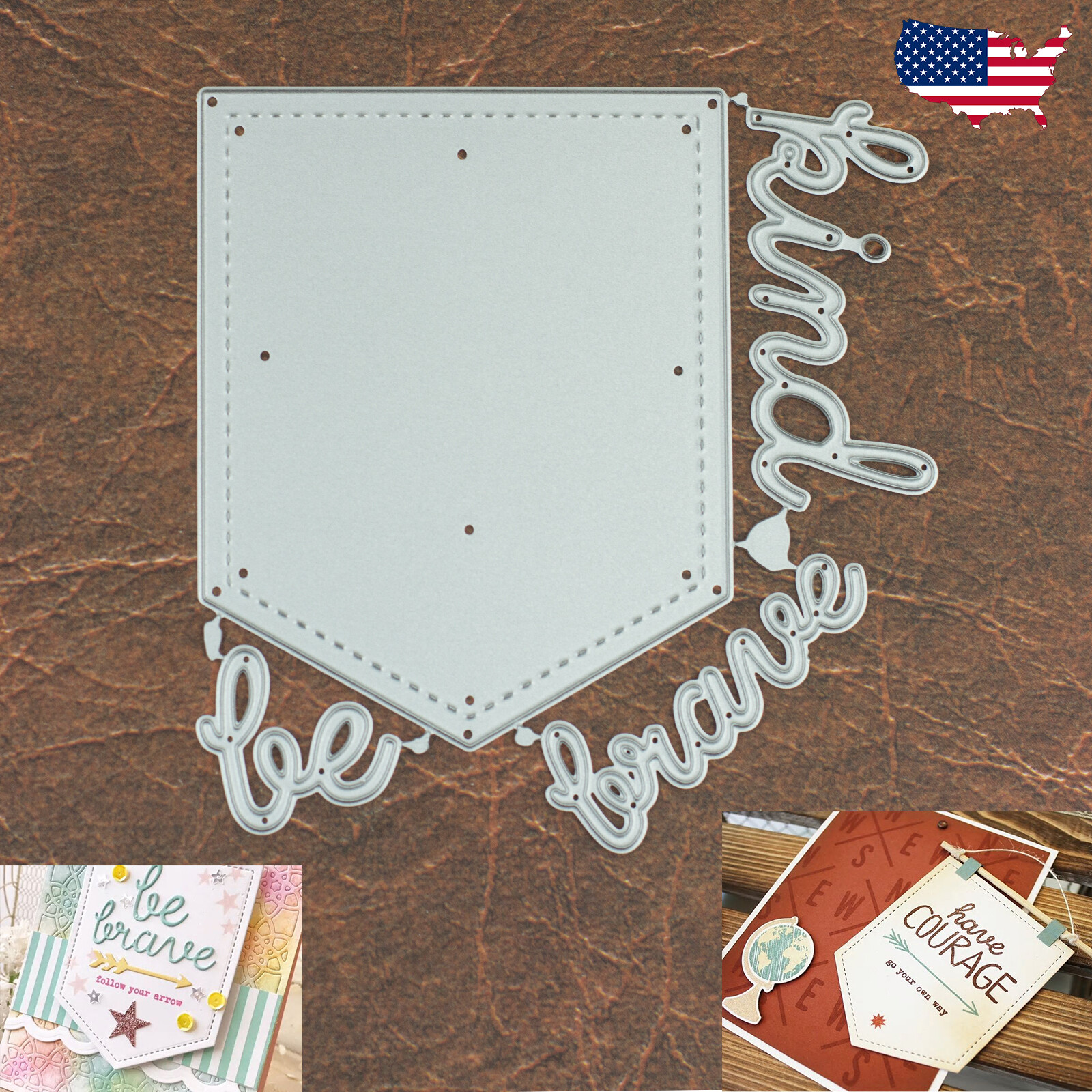 Build Your Own Stitched Banner Cutting Dies Label/Tag/Sign – Be Brave ...