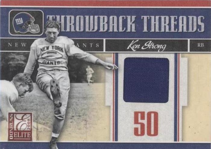 2008 Donruss Elite - Throwback Threads Ken Strong #TTS-29 /199 (MEM, RC ...