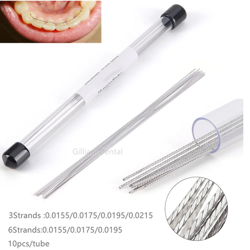Dental Orthodontic Lingual Twist Wire 35cm 3/6 Strand Wires Stainless ...