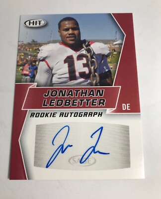 2019 Sage Hit High Jonathan Ledbetter Red Rookie Autograph NFL Miami ...