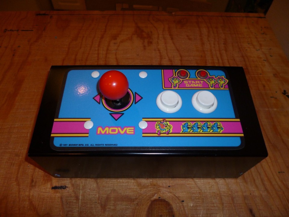 Multicade 9 Inch Ms Pac Man Cocktail Table Control Panel Overlay | eBay