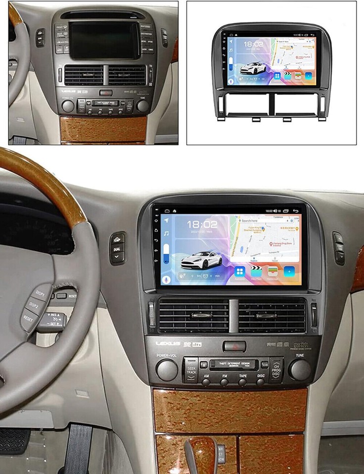 For 2001-2006 Lexus LS430 Apple Carplay Radio Android 13 GPS NAVI WIFI ...