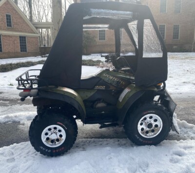 ATV Cab Enclosure Canopy 4 Wheeler Quad Cabin Cover | Polaris | Black ...