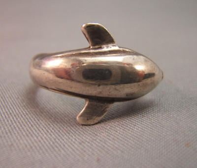 Sterling Silver 925 Dolphin Ring size 7 | eBay