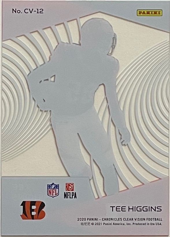 TEE HIGGINS ROOKIE CLEAR VISION ACETATE INSERT RC | eBay