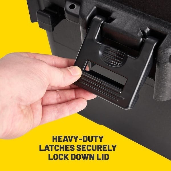 Plano Storage Box 14 Gal Plastic Heavy Duty Black Stackable Lockable ...