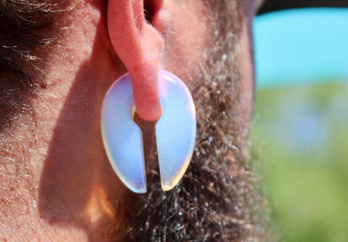 OPALITE KEYHOLE EAR HANGERS | eBay