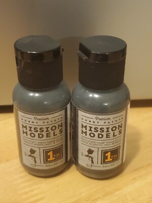 Mission Models (2) Acrylic Hobby Paints - Anthrazitgrau RAL 7016 - MMP ...
