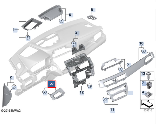 NEW BMW X1 F48 INSTRUMENT PANEL TRIM 51459396456 NO IMPORT DUTIES TO 🇺🇸 ...