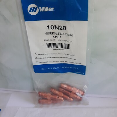 Miller 10N28 Weldcraft Collet Body 1/8" Qty 5 | eBay