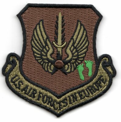 AIR FORCE AIR FORCES IN EUROPE 56RQS USAFE CREST OCP EMBROIDERED JACKET ...