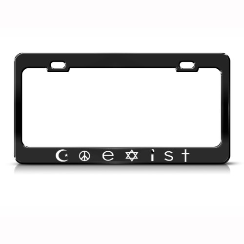 Metal License Plate Frame Coexist Car Accessories Chrome | eBay