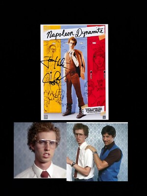 NAPOLEON DYNAMITE AUTOGRAPHED JON HEDER, JON GRIES SIGNED 8X10 MOVIE ...