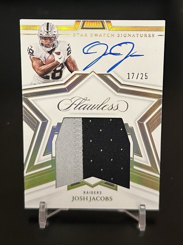 2022 Panini Flawless JOSH JACOBS STAR SWATCH SIGNATURES PATCH AUTO ...