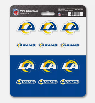 Official Licensed - NFL Los Angeles Rams Vinyl Mini Decal Pack Made in ...