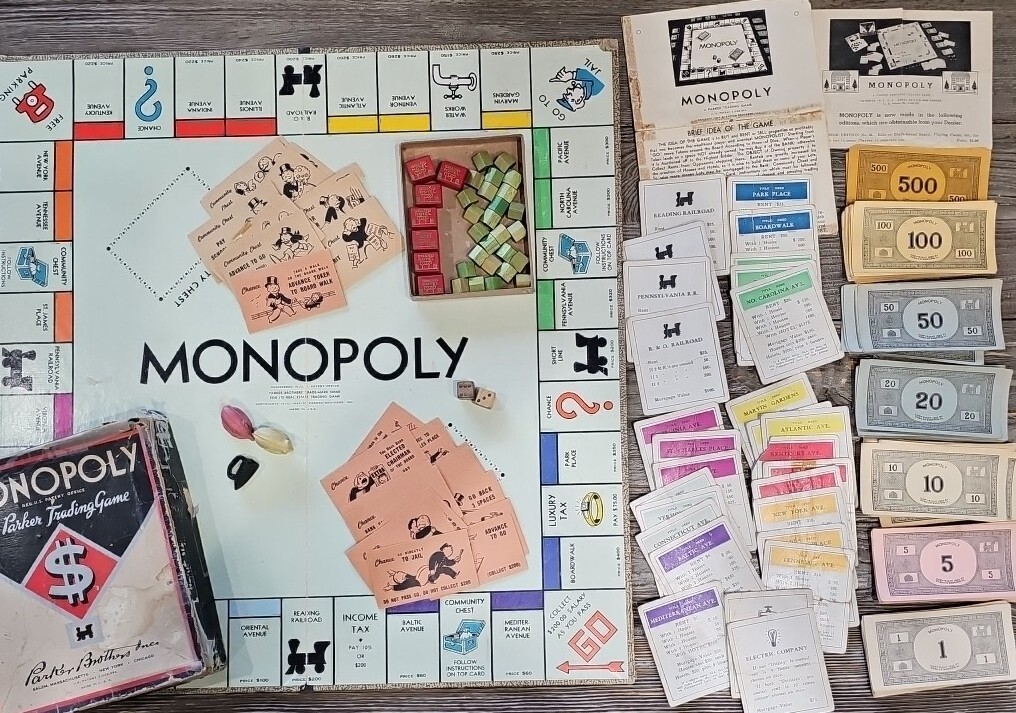 Monopoly 1940’s Parker Brothers Board Game Composite Tokens | eBay