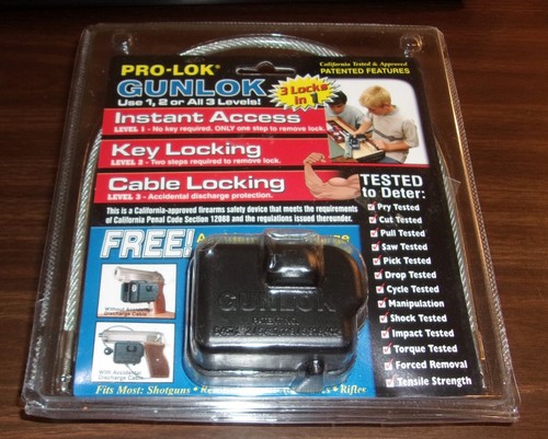 Pro-Lok Gunlock Trigger and Cable Lock GL650KD Gun Safety Key Locking ...