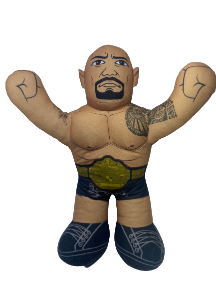 The Rock WWE 16" Brawlin Buddies Mattel Plush Wrestling Toy 2012 Dwayne ...