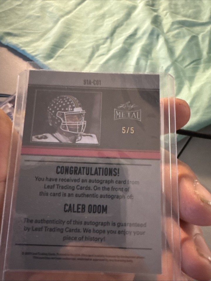 2024 Leaf Metal Autographs Caleb Odom /5 (91a-c01) | eBay