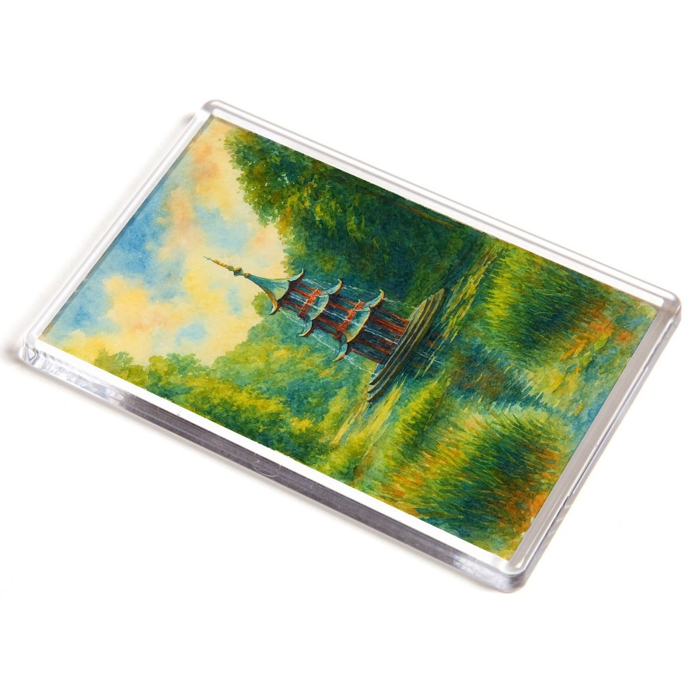 JUMBO MAGNET - The Pagoda Fountain, Alton Towers - Vintage Art Style ...
