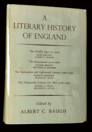 Albert C Baugh / A Literary History of England 1976 2nd edition | eBay