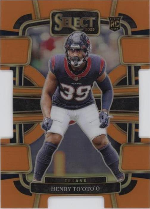 2023 Panini Select - Concourse Henry To'Oto'O #39 Orange Prizm Die-Cut ...