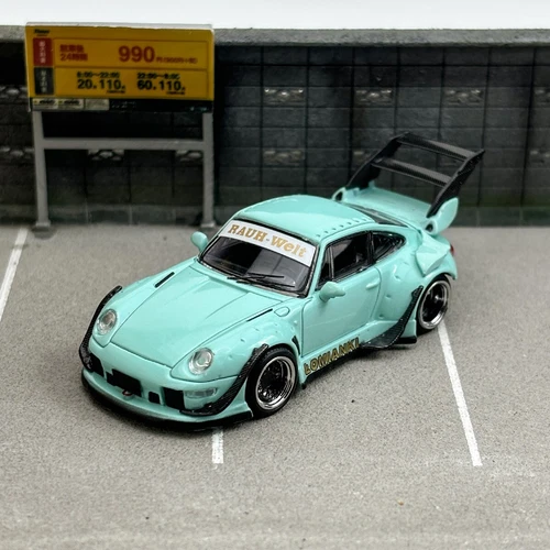 SW 1:64 Green Luminous RWB 993 Racing Sports Classic Model Diecast ...