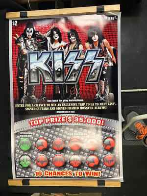 2013 TEXAS LOTTERY KISS SCRATCH OFF GAME PROMO POSTER 24"X36" - #2 | eBay