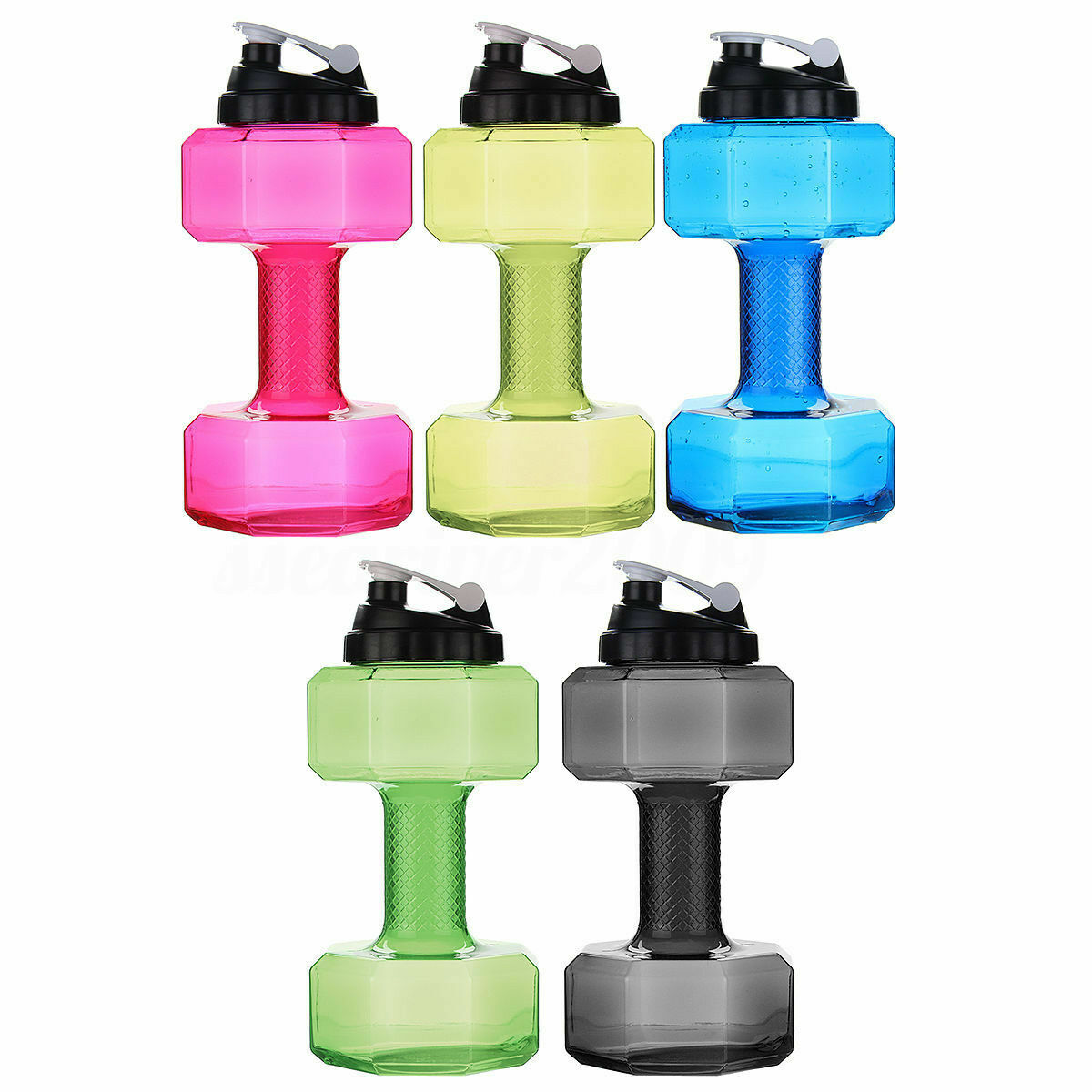 Dumbbell Plastic Water Bottle for Fitness Sports Workout Exercise Gym ...