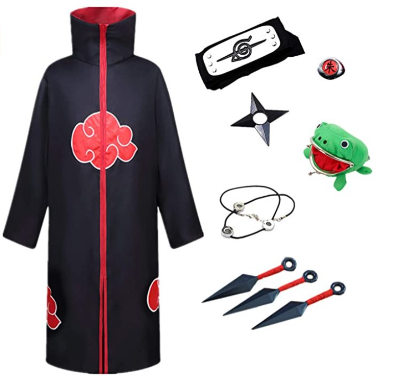 Naruto AKATSUKI ROBE Cloak Uchiha Itachi Cosplay Costume Claok Cape ...