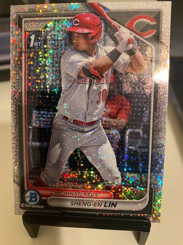 2024 Bowman Chrome Sheng-En Lin 1st Speckle Refractor #/299 Cincinnati ...