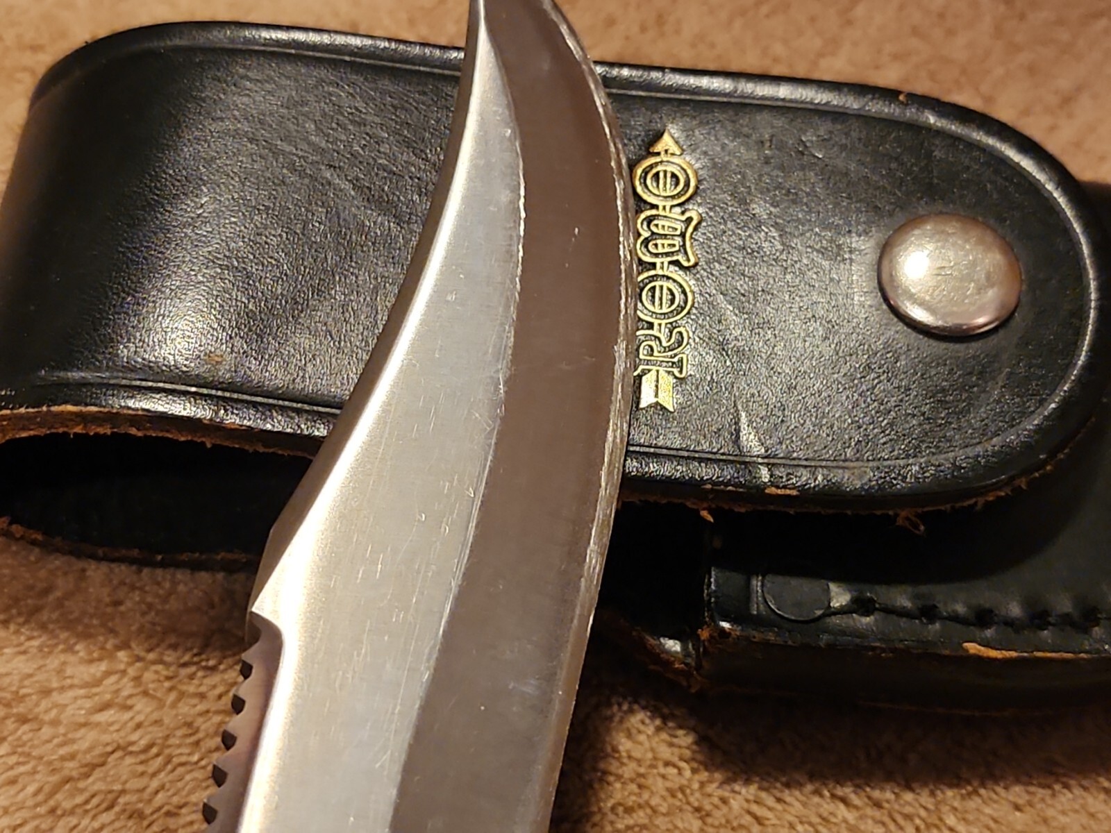 Vintage Deerslayer ROMO Fixed Blade Knife J-425 w/Leather Sheath | eBay