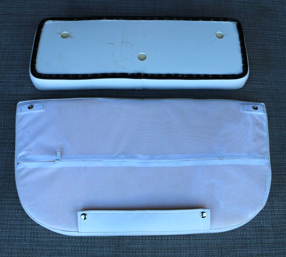 2pc Sea Pro 172 Bay Console Top & Snap On Bottom Seat Cushion Set White ...
