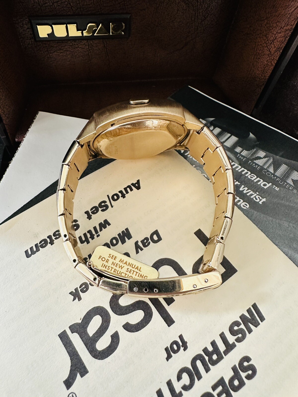 Rare Vintage Pulsar P3 Time Computer Watch Solid 14k Gold ~ Box ...