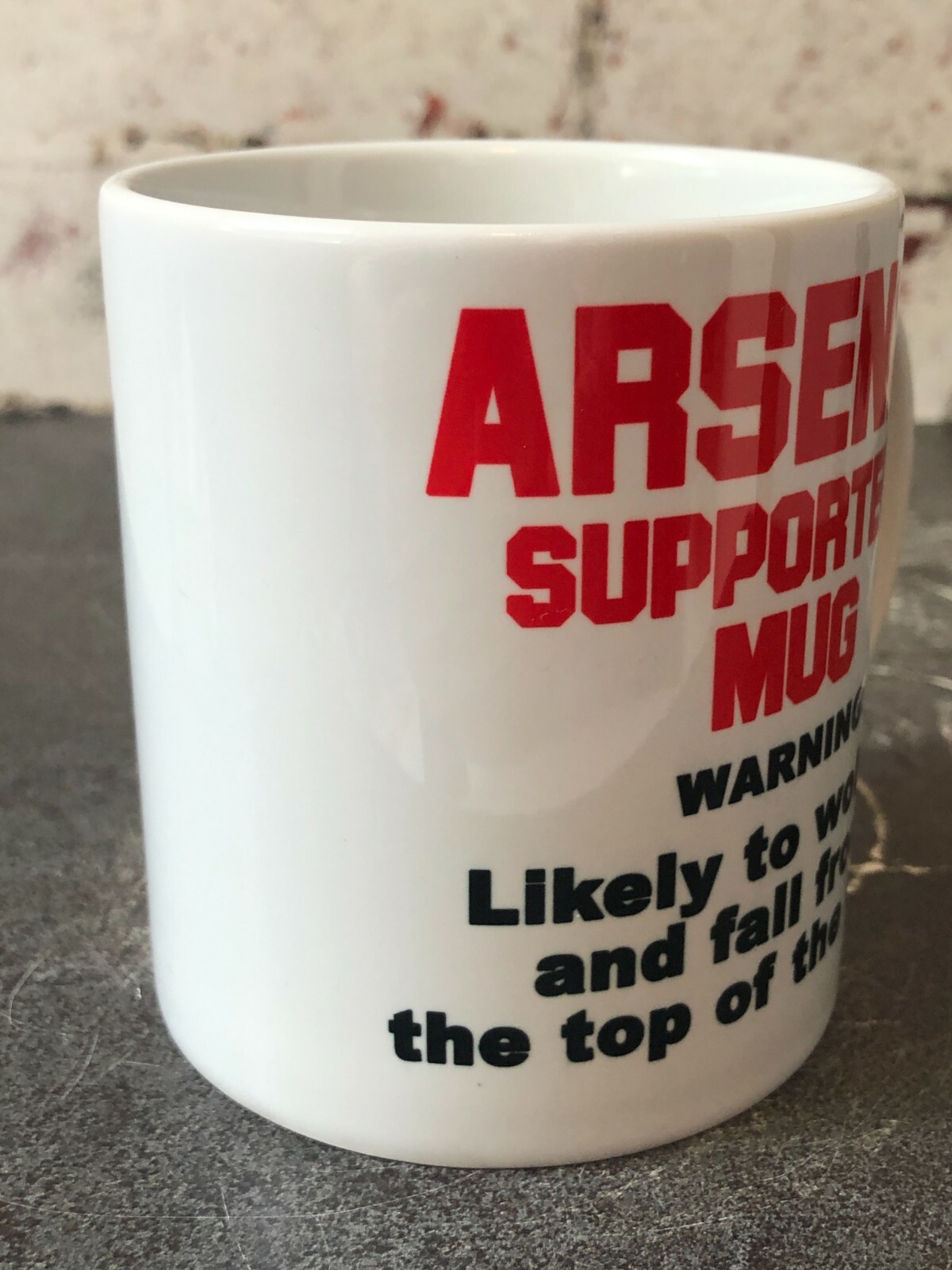 Arsenal Supporters Table Wobble Mug Football Funny Joke Rival Team ...