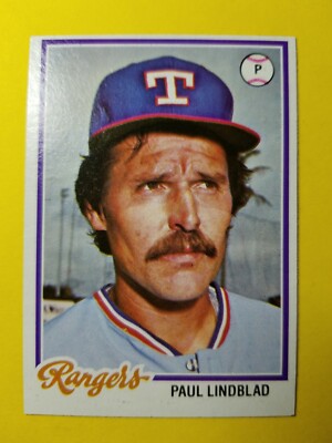 VINTAGE PAUL LINDBLAD #314 TEXAS RANGERS - 1978 TOPPS MLB BASEBALL | eBay