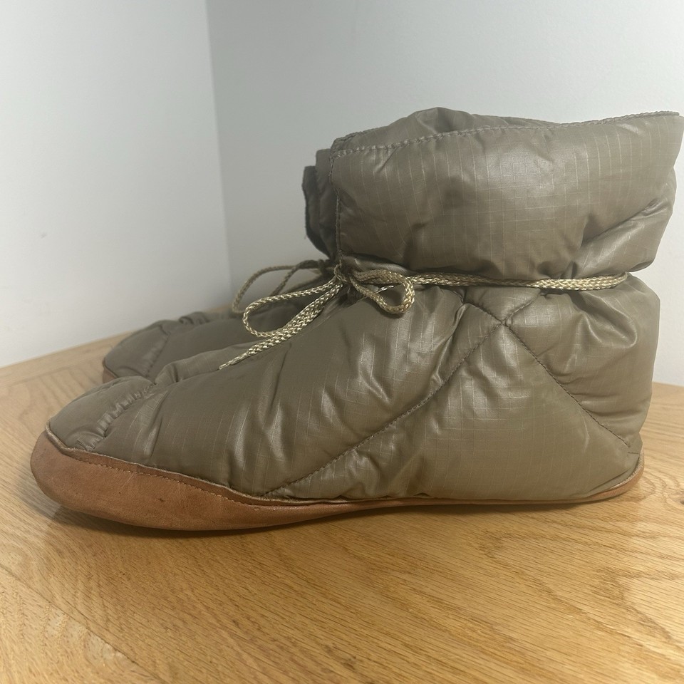 Vtg Eddie Bauer Goose Down Slippers Bootie Men ~11-12 Insulated Tent ...