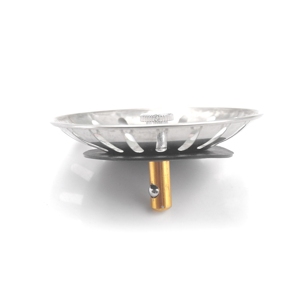 Kitchen Stainless Steel Basin Drain Dopant Sink Strainer Basket Waste ...
