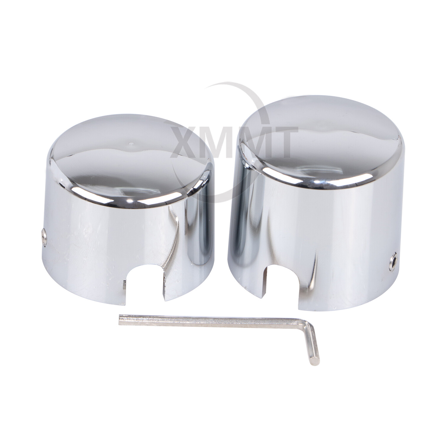 Pair Motor Chrome Rear Axle Cap Nut Covers For Harley Softail Deluxe ...